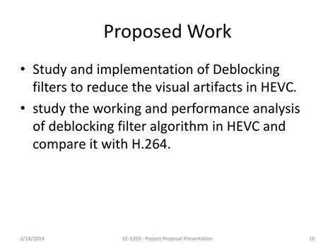 ppt reducing eliminating visual artifacts in hevc by deblocking filter powerpoint presentation