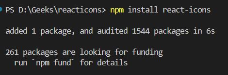 How To Use React Icons Npm Package In React GeeksforGeeks