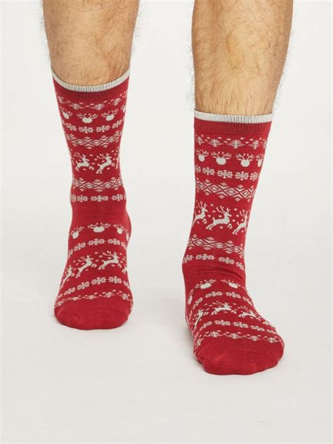 Chaussettes Noël homme motif Rennes