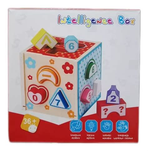 Juego Madera Didáctico Bebe Cubo Montessori Encajar Figuras MercadoLibre