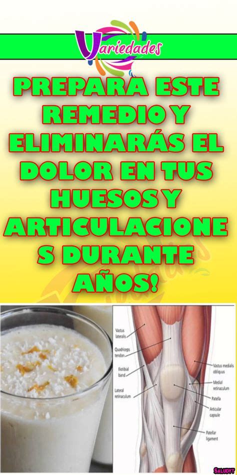 PREPARA ESTE REMEDIO Y ELIMINARÁS EL DOLOR EN TUS HUESOS Y