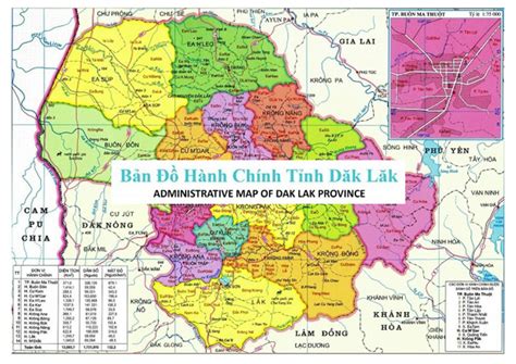 BẢN ĐỒ HÀNH CHÍNH TỈNH ĐẮK LẮK THÔNG TIN QUY HOẠCH MỚI NHẤT