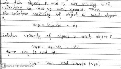 relative velocity in two dimensions maths and physics with pandey sir