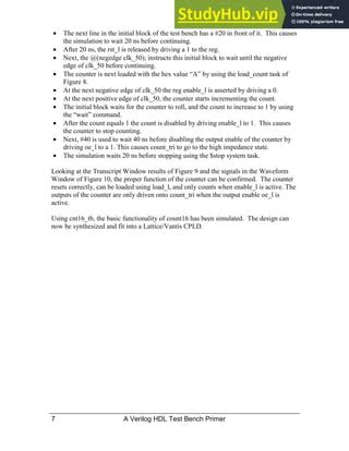 A Verilog Hdl Test Bench Primer Pdf