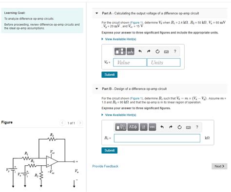 Solved Learning Goal To Analyze Difference Op Circuits Chegg