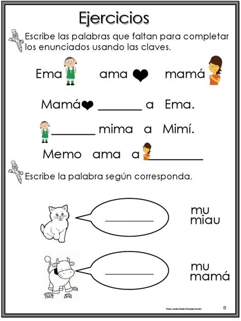 Excelente Cuadernillo Con Ejercicios De Lectoescritura Con Silabas M S