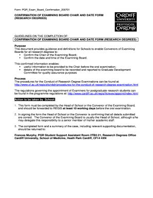 Fillable Online Medicine Cf Ac CONFIRMATION OF EXAMINING BOARD CHAIR