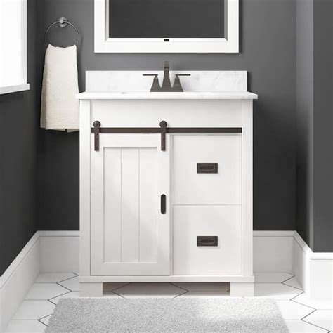 Glacier Bay Brindley 30 In W X 20 In D X 35 In H Single Sink
