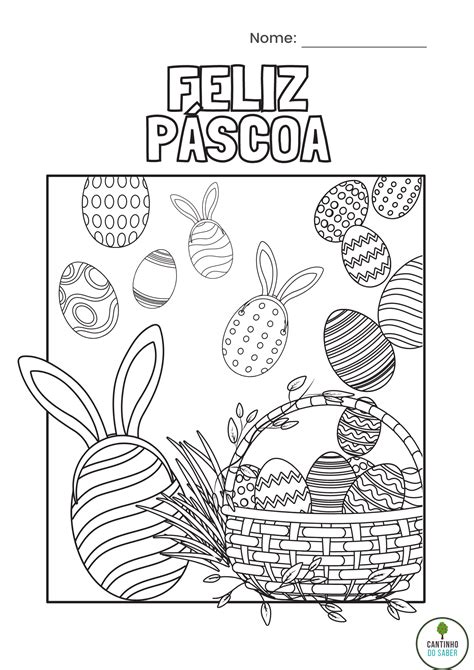 DESENHO PARA COLORIR DA PÁSCOA Atividades para a Educação Infantil