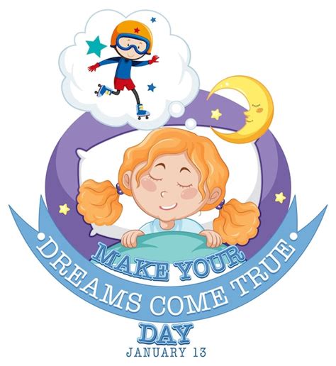Haz que tu sueño se haga realidad Diseño de banner de día Vector Gratis