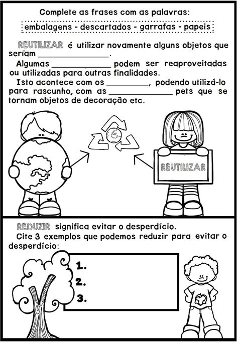 Atividades Sobre Sustentabilidade 3 Ano ROAREDU