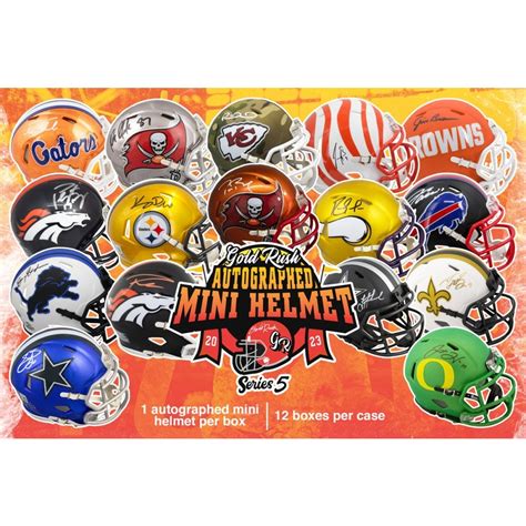 2023 Gold Rush Autographed Mini Helmet Football Edition Series 5 Box