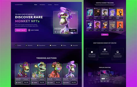 Nft Marketplace Landing Page On Behance