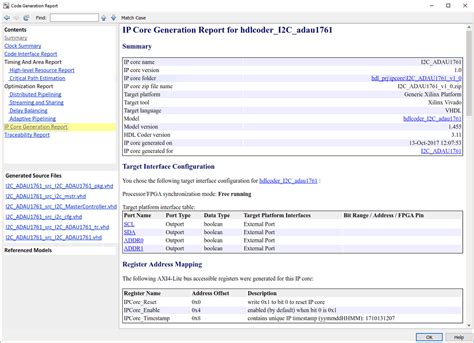 ip core generation of an i2c controller ip to configure the audio codec chip matlab and simulink