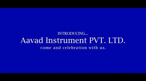 Introducing Aavad Instrument Pvt Ltd Youtube