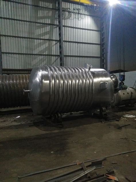 SS Limpet Coil Reactor Material Grade SS304 Max Design Pressure 10