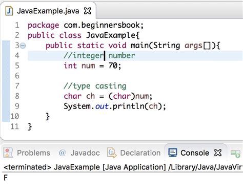 conversión de int a java char con ejemplos todo sobre java