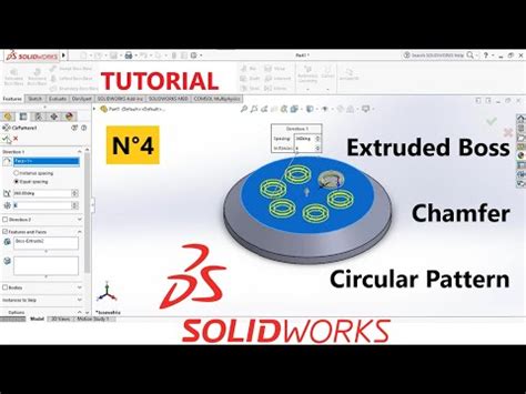 Solidworks Tutorial Using Chamfer And Circular Pattern Youtube