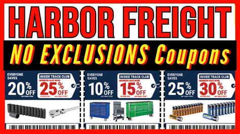 Harbor Freight Super Coupons No Exclusions Coupons SECRETS To BIG