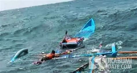 Dihantam Ombak Besar Perahu Nelayan Karam Di Perairan Cianjur