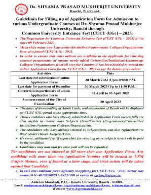 Fillable Online Guidelines For Filling Up Of Application Form For