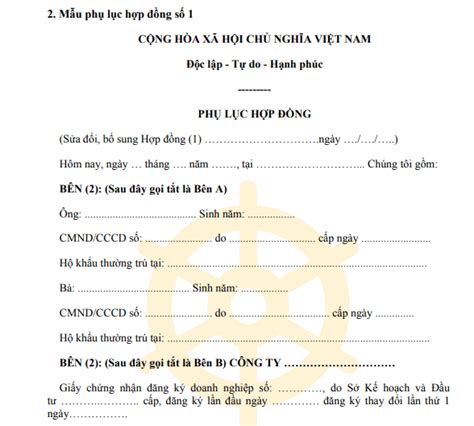 Tổng hợp hơn 100 ảnh về mẫu phụ lục hợp đồng thuê nhà NEC
