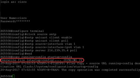 Configuración del Switch como Cliente SNTP Unicast Simple Network Time