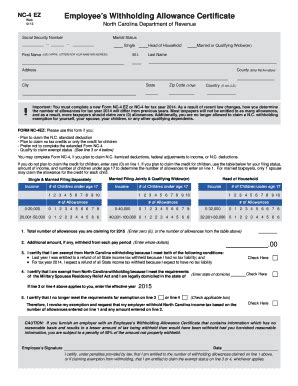 Fillable Online Employees Withholding Allowance Certificate