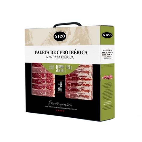 Maletín de Paleta de Cebo Ibérica 50 Raza Ibérica en lonchas Nico 9