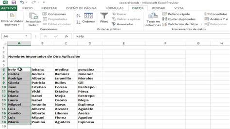 Como Separar Nombre De Apellido En Excel Image To U