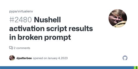Nushell Activation Script Results In Broken Prompt Issue 2480 Pypa