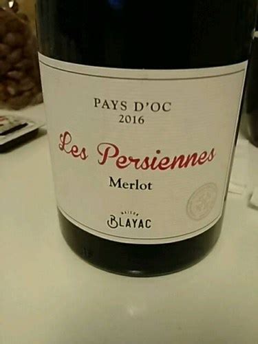 Famille Cros Pujol Blayac Les Persiennes Merlot Vivino
