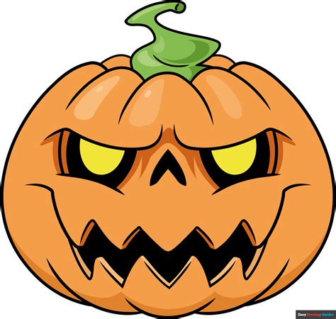 How To Draw A Halloween Pumpkin Really Easy Drawing Tutorial