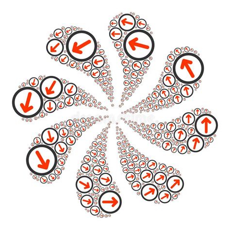 Imagen De Icono Rayado De Flecha Redondeada Stock de ilustración