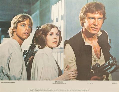Original Vintage Star Wars Lobby Card Mit Luke Skywalker Prinzessin