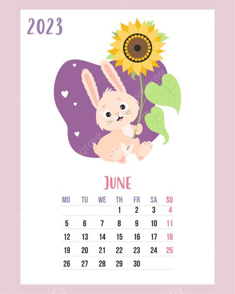 Calendario Junio 2023 Descarga Gratuita De Plantilla En Pngtree