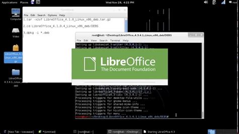 Linux Libreoffice Install Kali Linux Office Install Youtube