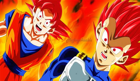 Goku Y Vegeta Ssj Dios By Majingokuable On DeviantArt