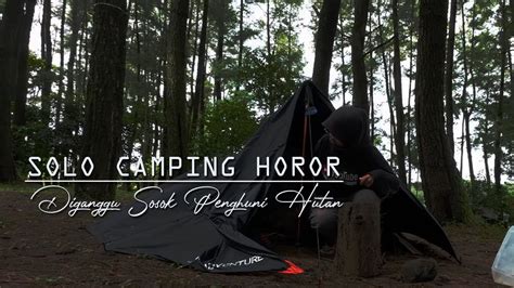 SOLO CAMPING HOROR BERKEMAH SENDIRI DITENGAH HUTAN PINUS DIGANGGU