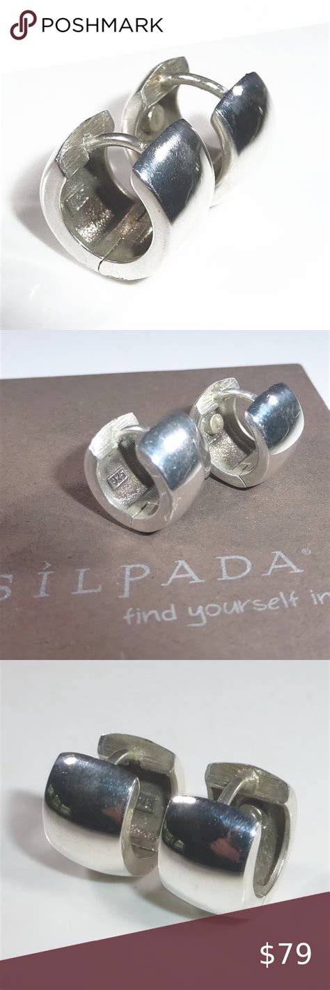 Sold Silpada Sterling Huggie Hoop Earrings Rare Huggie Hoop Earrings