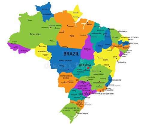Colorido Mapa Pol Tico De Colombia Con Capas Claramente Separadas