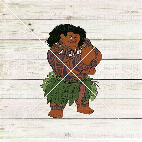 Moana Svg Moana Clipart Dxfpng Eps Files Maui Moana Clip Art Etsy The