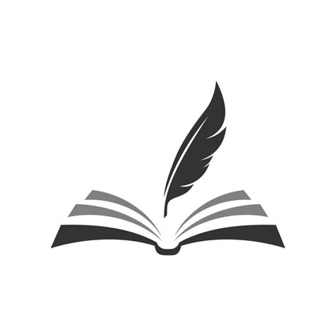 Logo Livre Et Plume 12723113 Art Vectoriel Chez Vecteezy