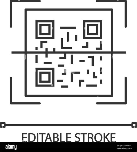 QR Code scanner lineare Symbol Dünne Linie Abbildung Quick Response