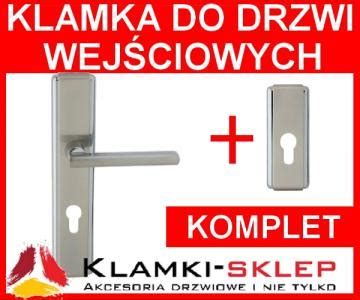 KLAMKA DO DRZWI WEJŚCIOWYCH ZEWNĘTRZNYCH SATYNA 4769705637