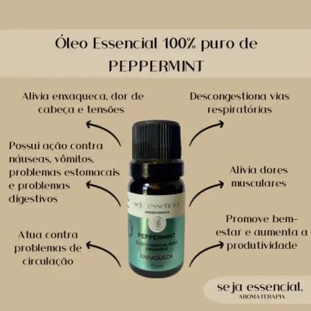Óleo Essencial Peppermint 100 Puro 10ml Única Farmácia de Manipulação