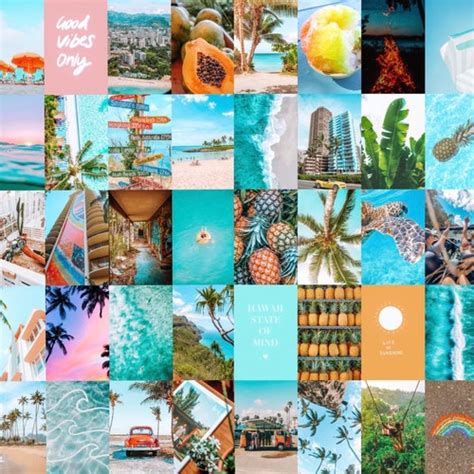 Beach Aesthetic Photo Collage Kit Etsy Australia