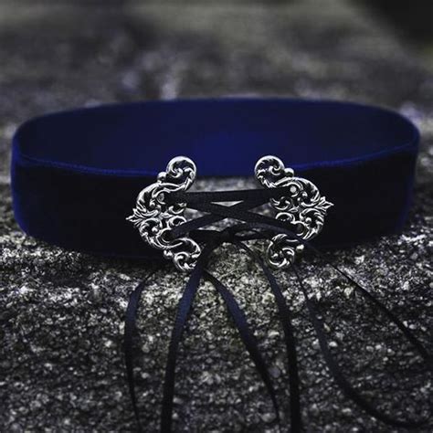 GLORIA Velvet Corset Choker Gothic Jewelry Fantasy Jewelry Chokers