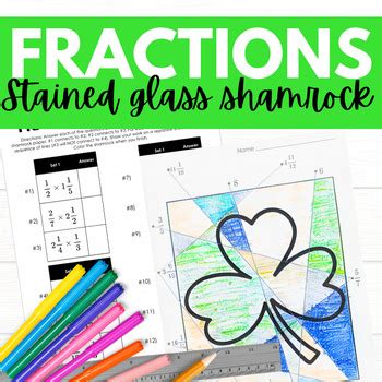 St Patrick S Day Math 5th Grade Add Subtract Multiply Divide Fractions
