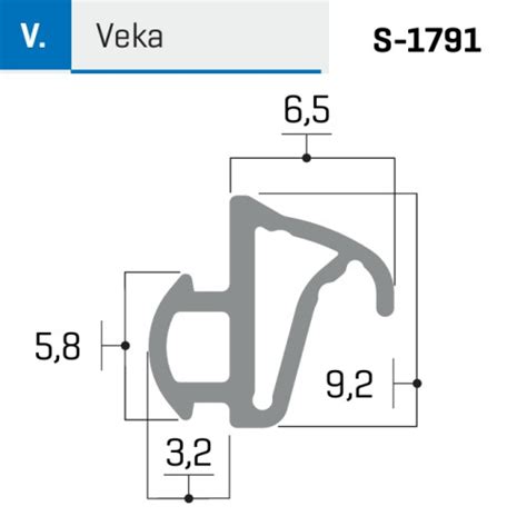 Uszczelka Przylgowa S 1791 Do Okien PCV VEKA Szara BM Okucia
